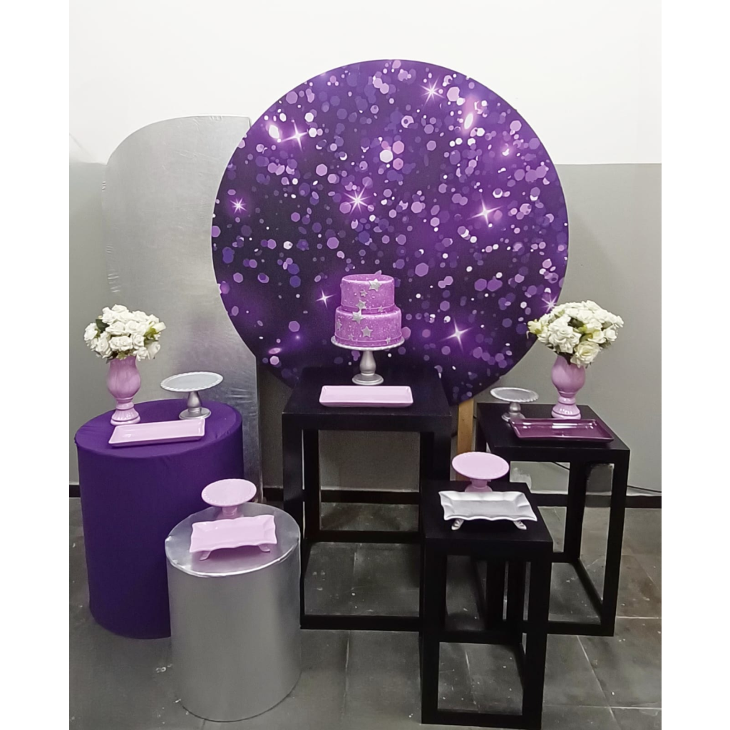 Decoracao De Mesa Quinceanera Em Roxo