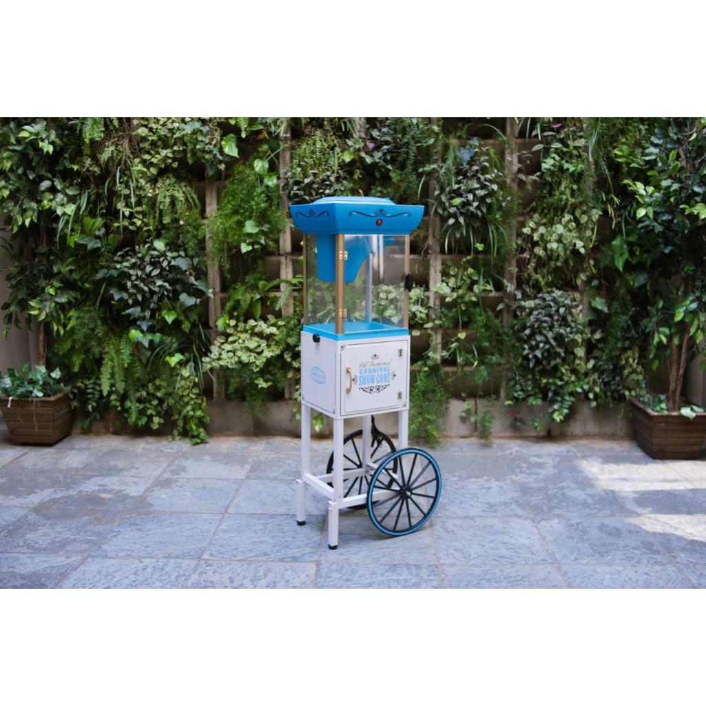 CARRINHO DE RASPADINHA AZUL E BRANCO DECORATIVO (item decorativo, não ...