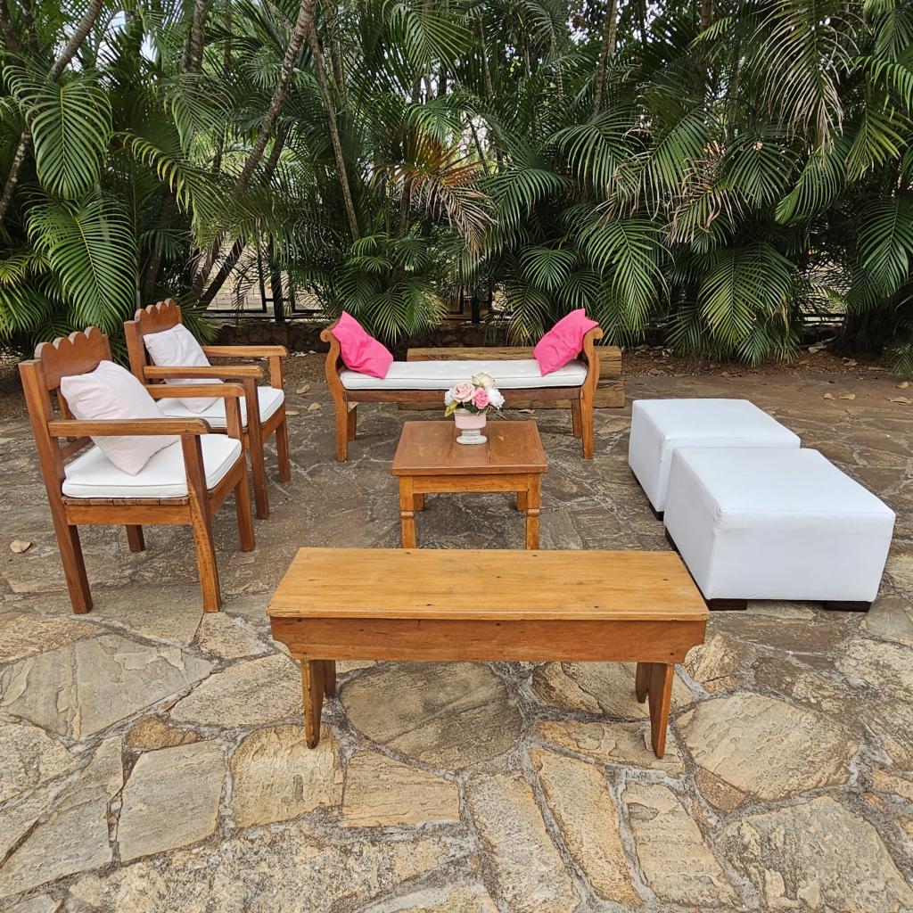 KIT LOUNGE ONDAS MADEIRA P/ 7 LUGARES - RECAMIER, BANCO, POLTRONAS ...