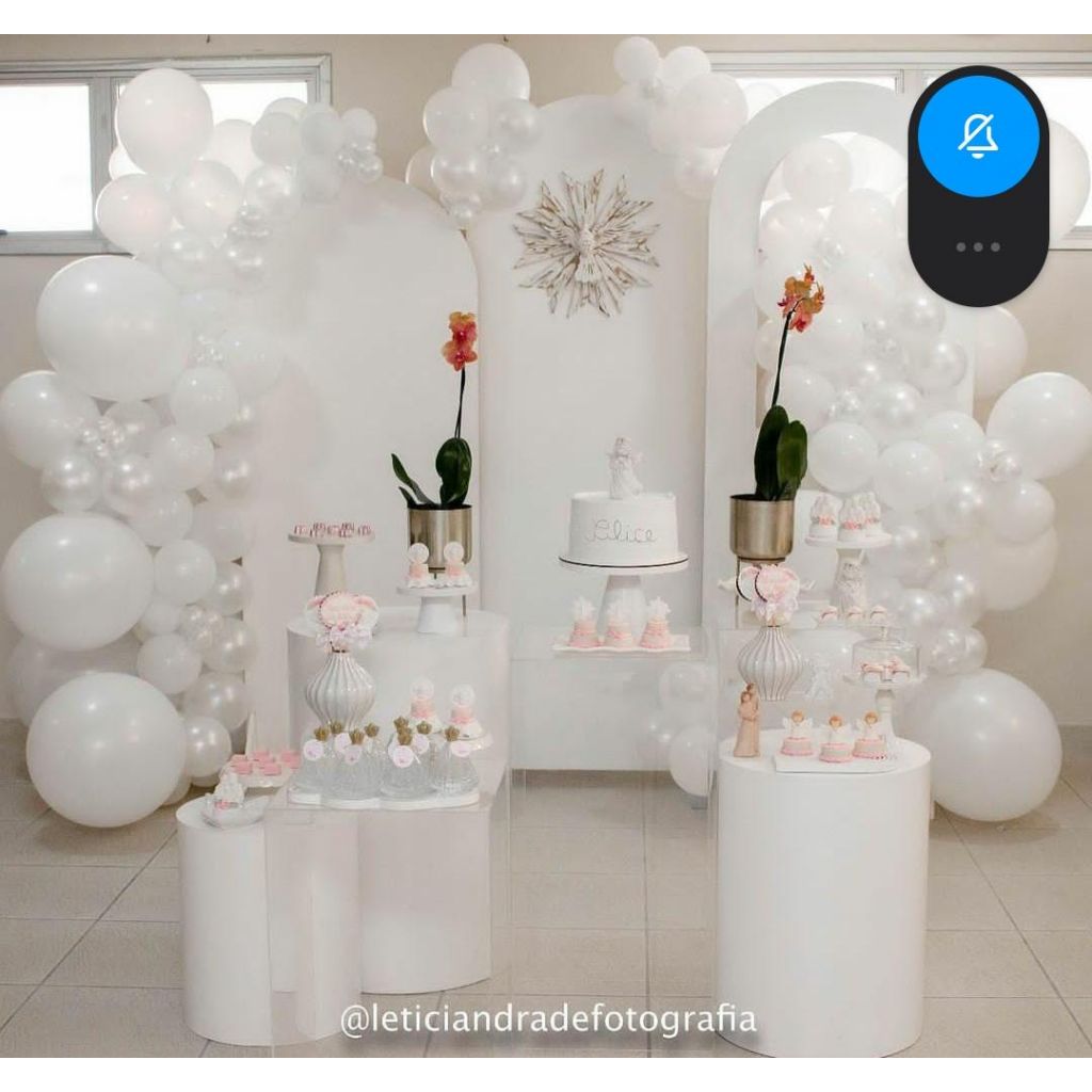 Kit batizado branco ($764,80 COM CUPOMLALALOC20)(BALÃO NÃO INCLUSO)