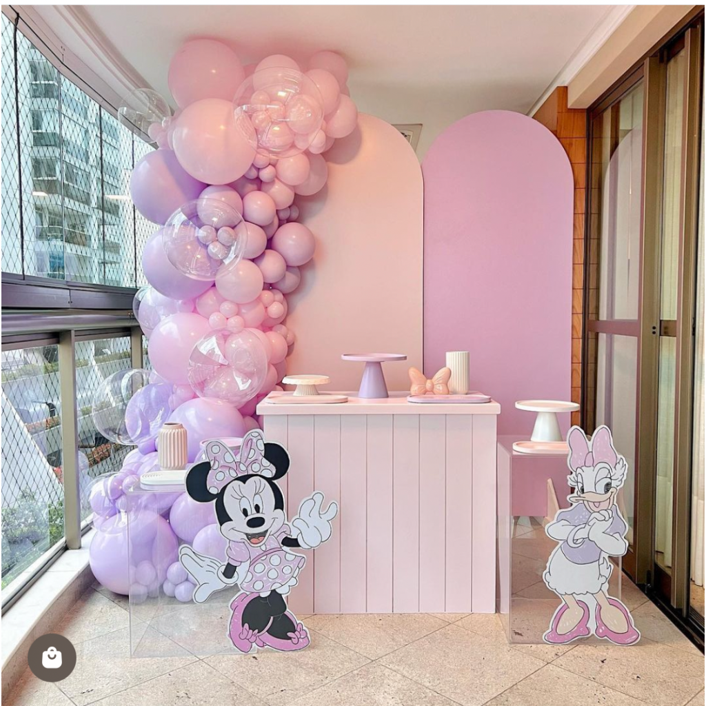 Kit Minnie e margaridas ( $528,80 COM O CUPOM LALALOC20)balão não ...