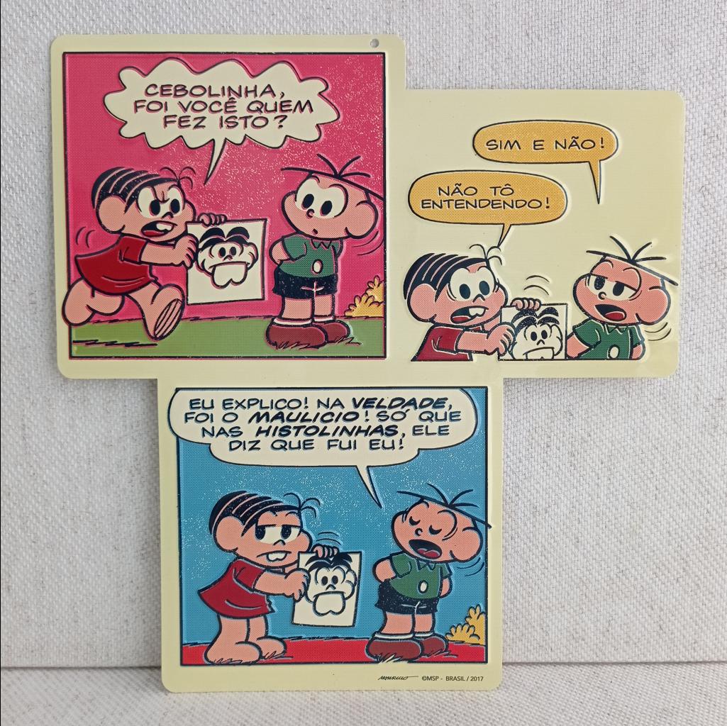 Quadro tirinhas Turma da Mônica
