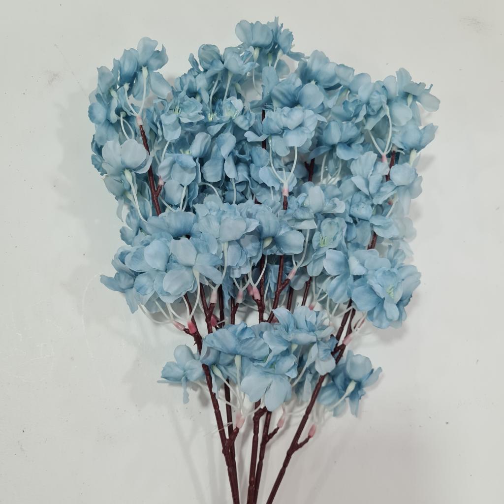 HASTE FLOR AZUL BEBÊ COM GALHOS