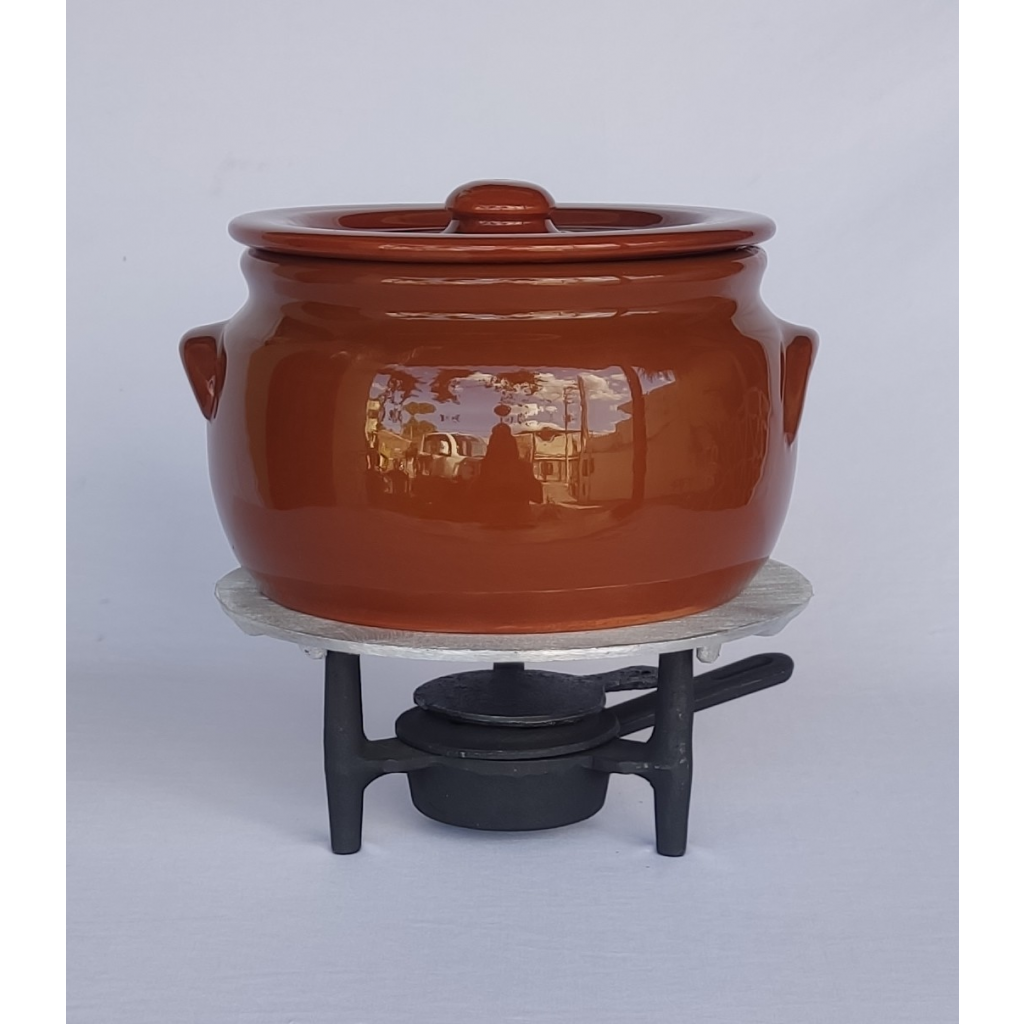 Rechaud Barro Red 4,5 L Aquecedor Ferro 6 peças