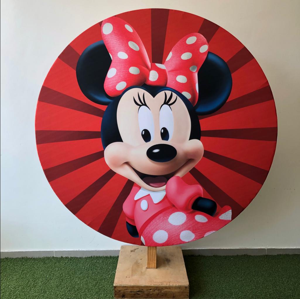 Capa Minnie painel redondo 1.60m