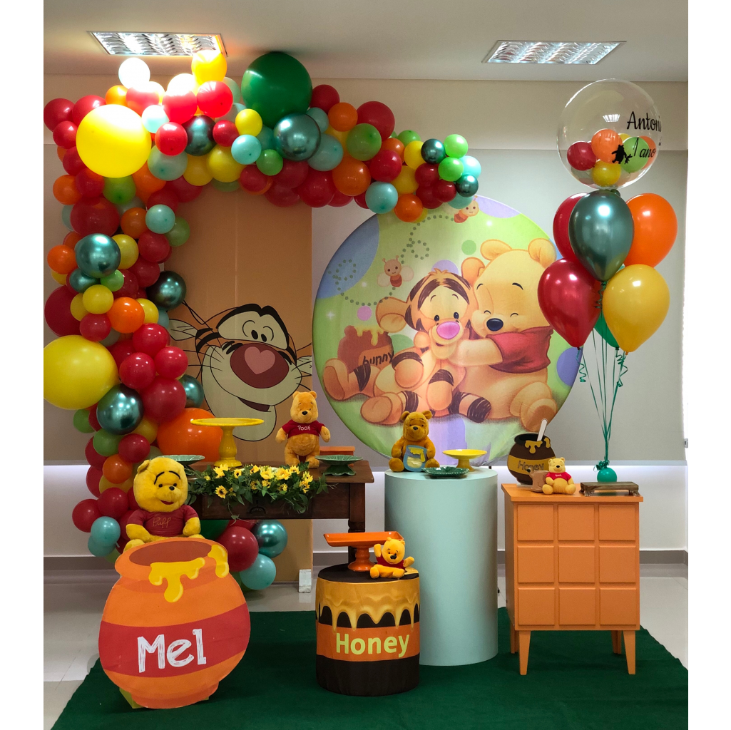Balao Original Do Ursinho Pooh Balão Metalizado Arranjo Pooh Urso