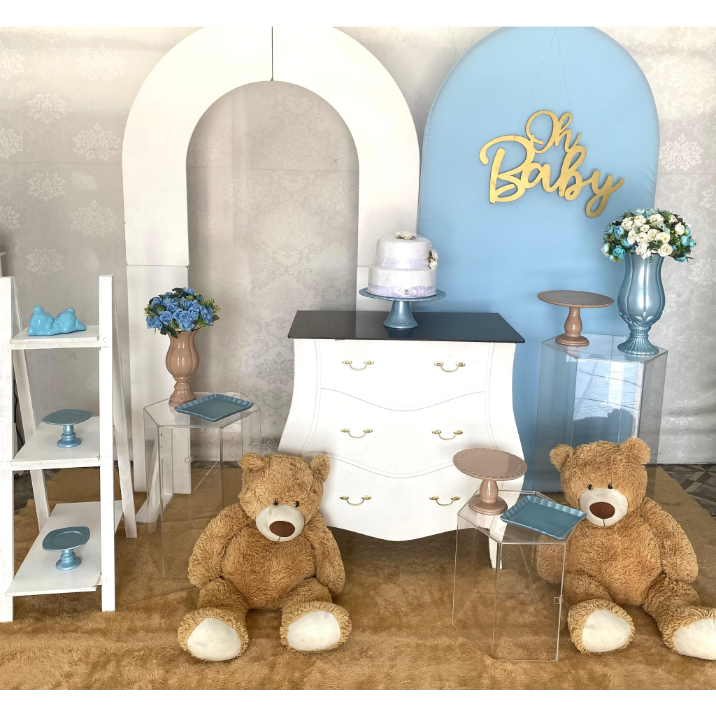 CHA DE BEBE OH BABY AZUL E NUDE