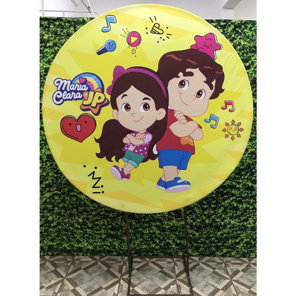 PAINEL MARIA CLARA E JP (SUBLIMADO REDONDO )