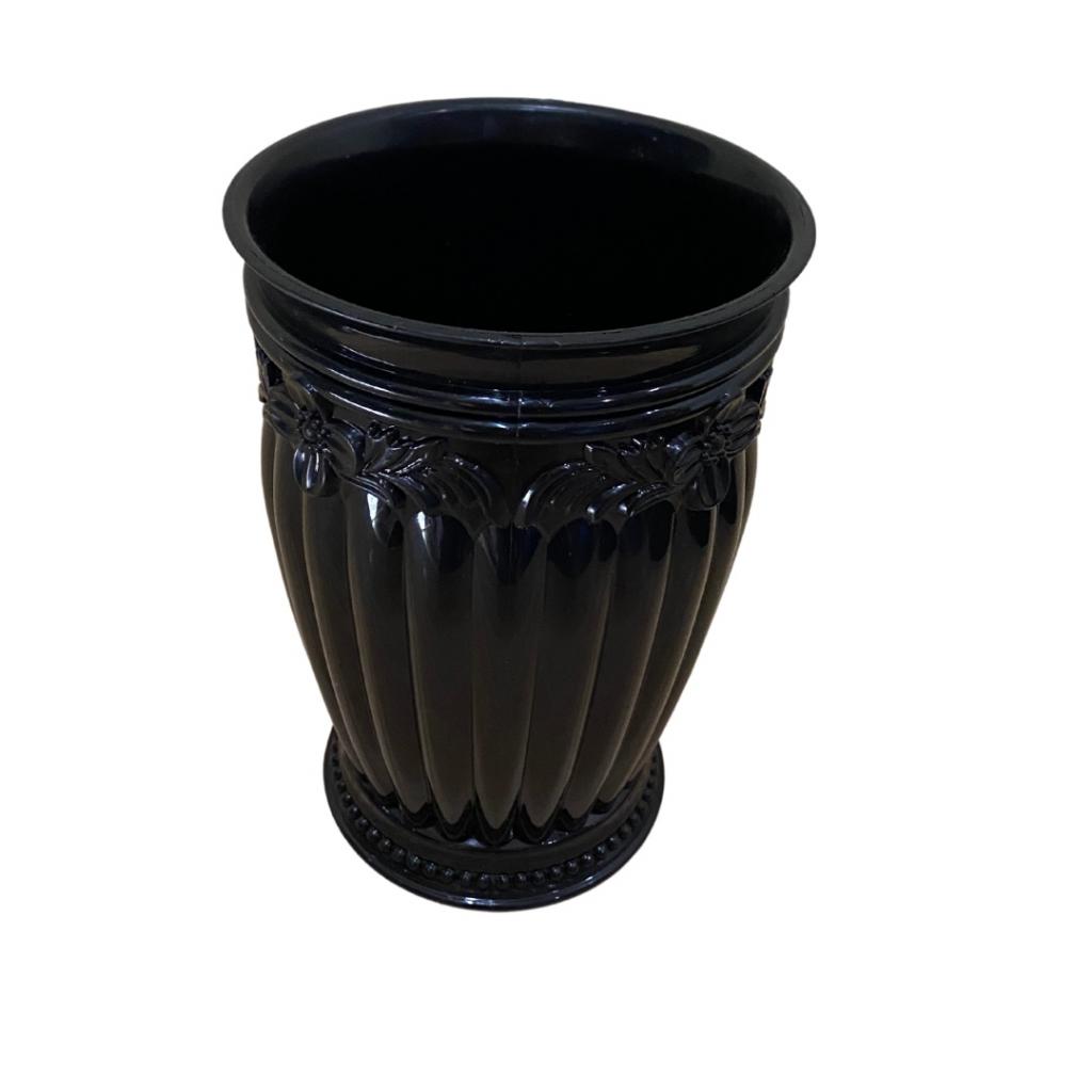 Cachepot Floral Frisos - Preto - Tam PP