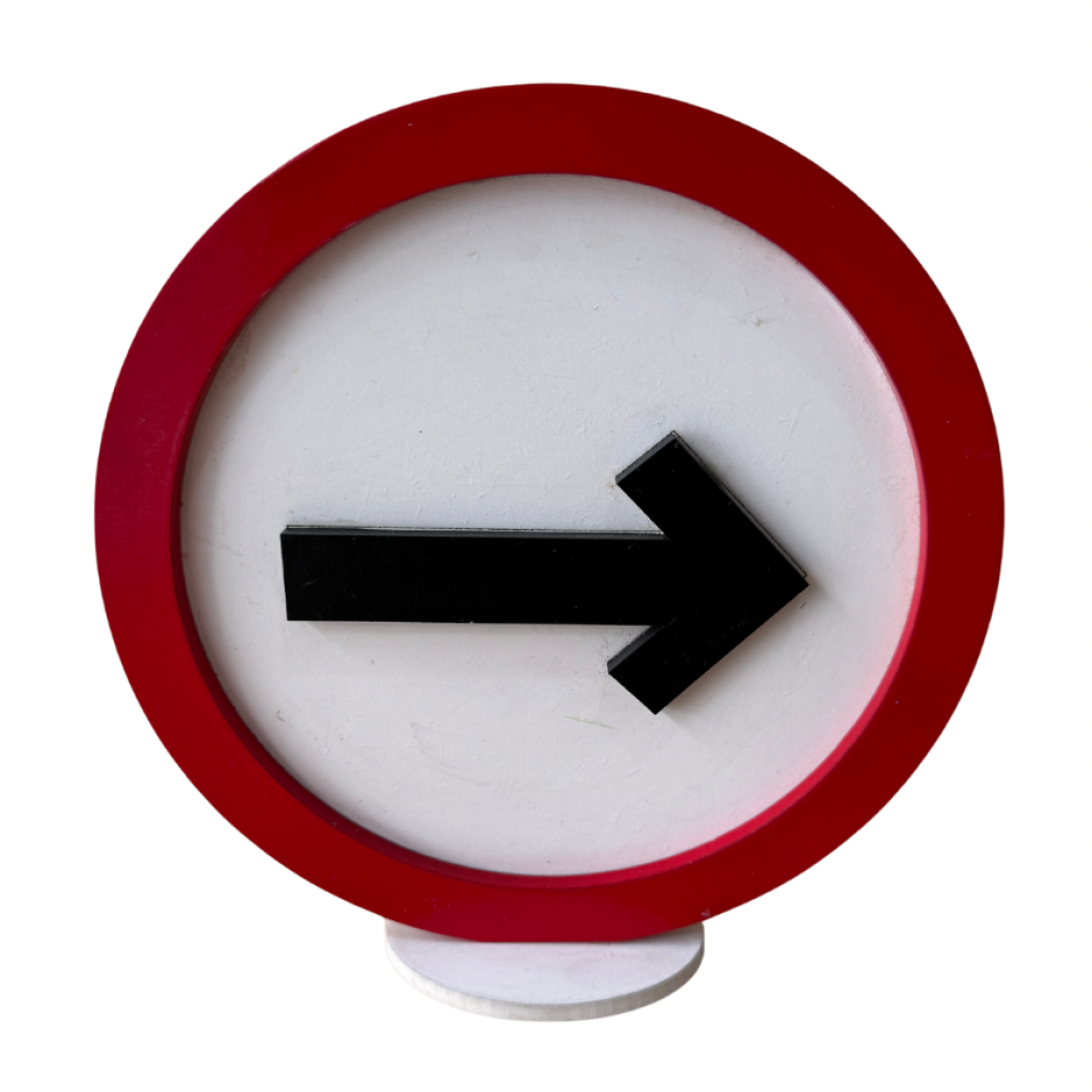 Placa sinalização Seta