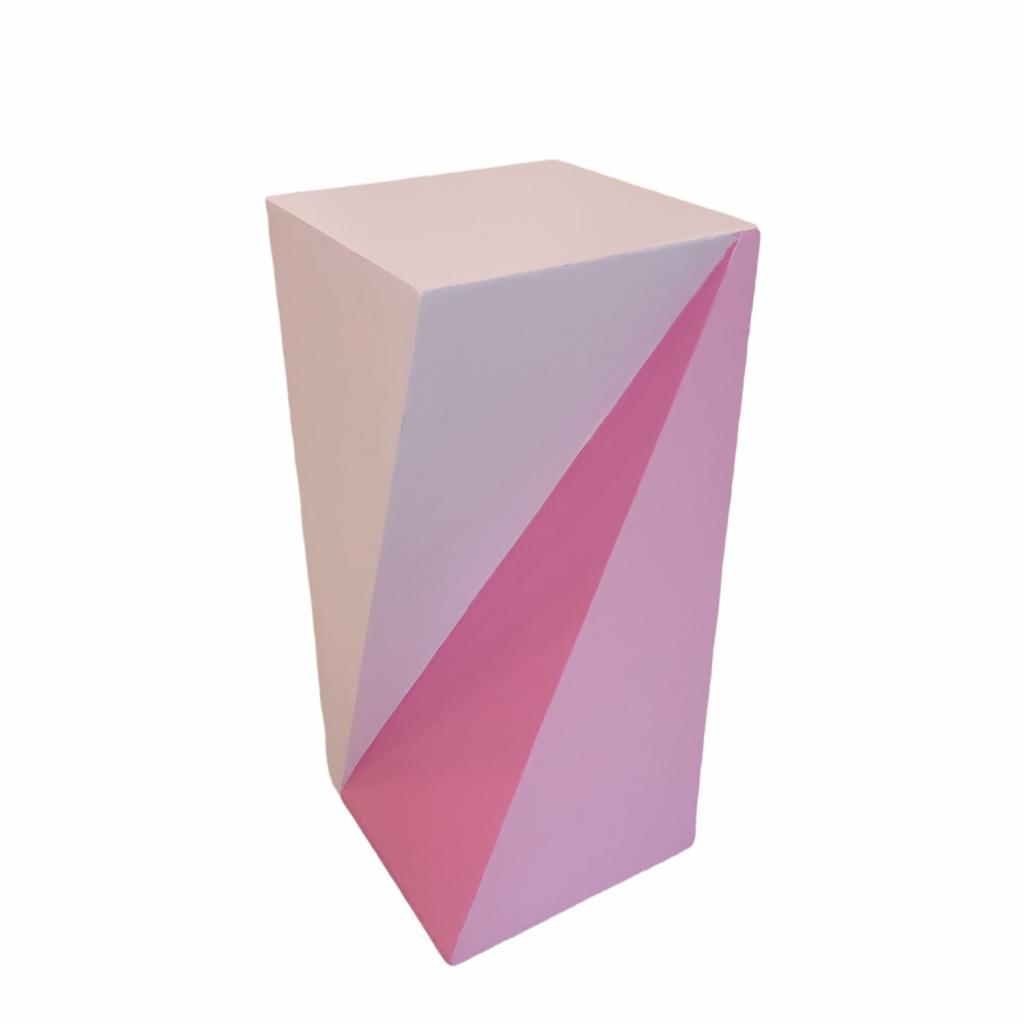 MESA CUBO GEOMETRICO ROSA I PINK