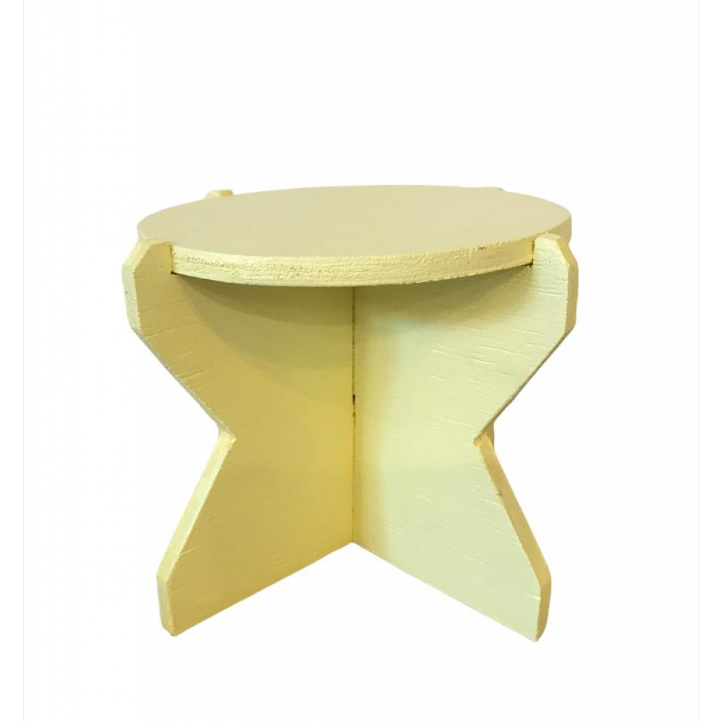 SUPORTE MADEIRA COLLORS - AMARELO CLARO