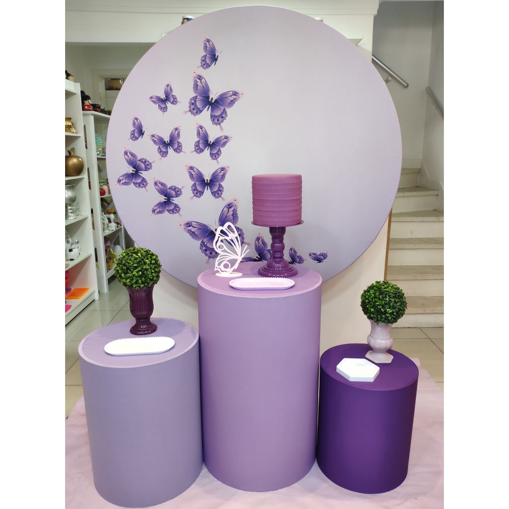 Kit Pegue e Monte Essencial - Borboletas Lilás