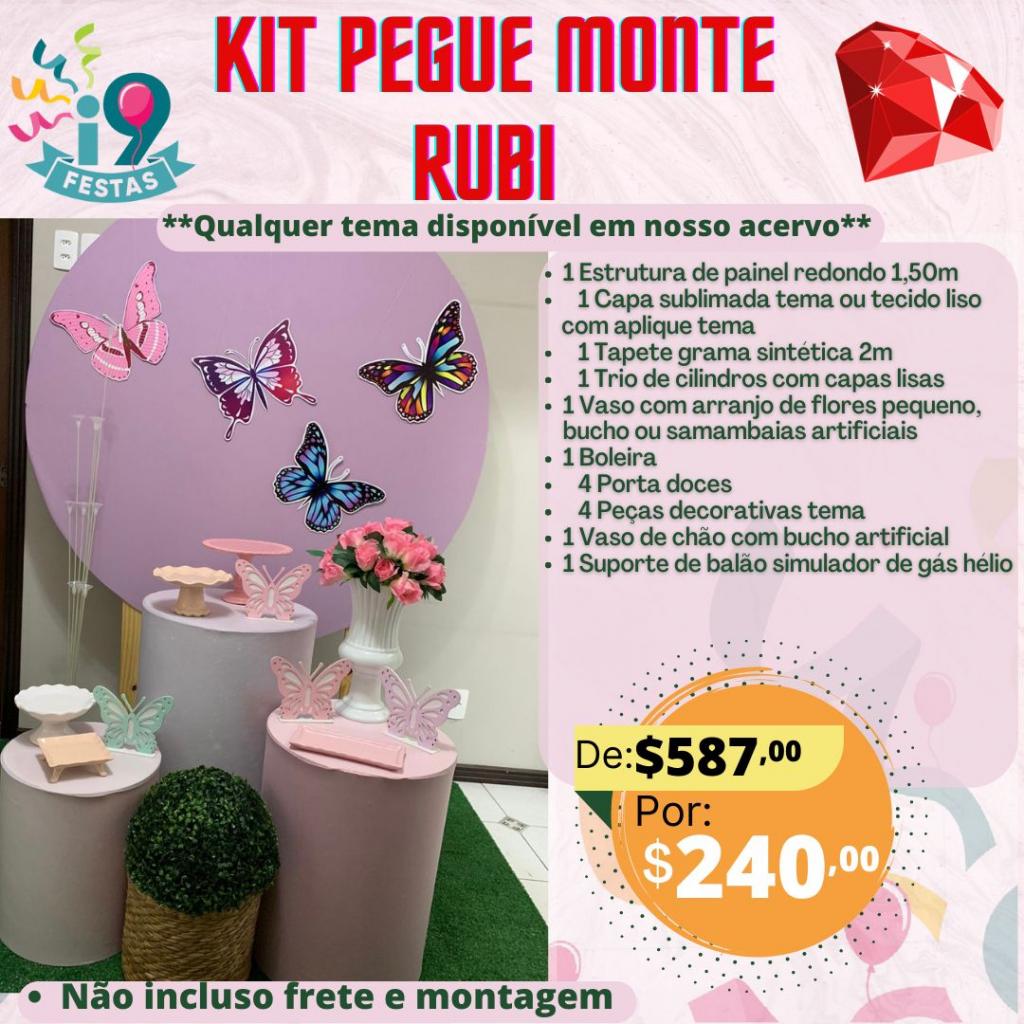 KIT PEGUE MONTE RUBI - BORBOLETAS