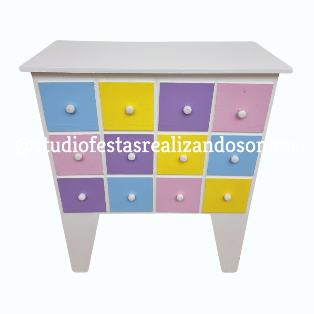 Comoda Avulsa Candy 12 Gavetas Fake