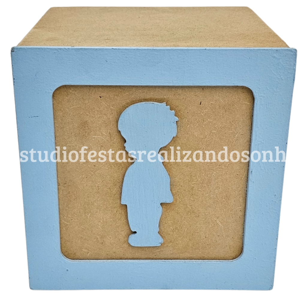 CUBO MDF MENINO REVELAÇÃO 1