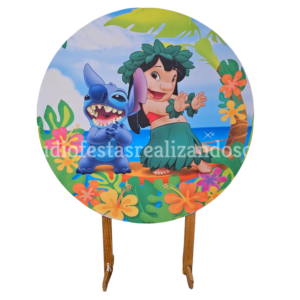 PAINEL REDONDO LILO E STITCH 4