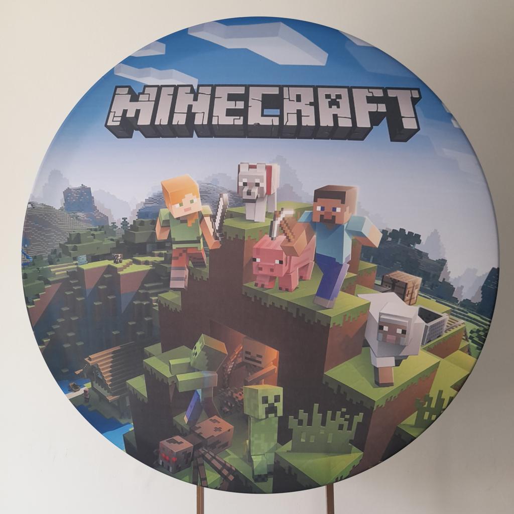 Sublimado redondo 1,20cm - Minecraft