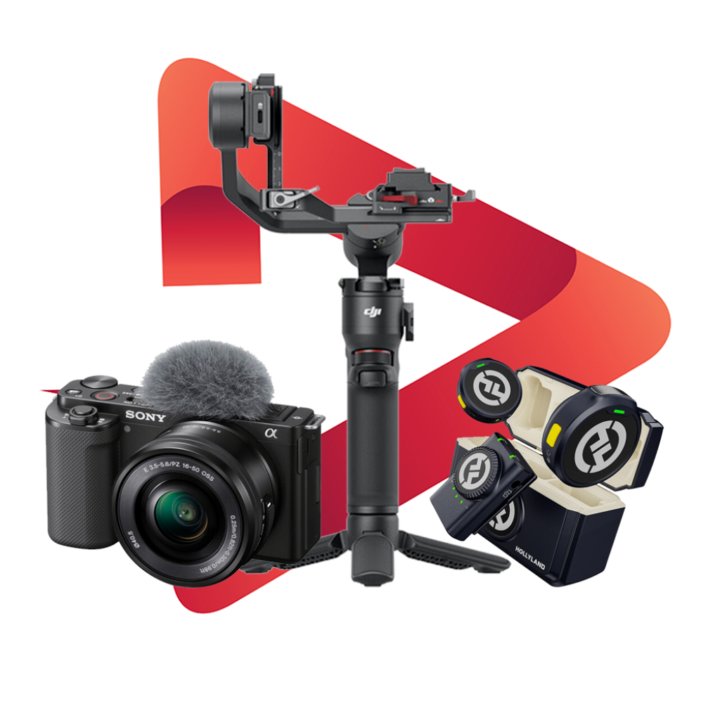 Kit Câmera Sony ZVE10 + Ronin RS3 Mini + Lapela Hollyland Lark M2