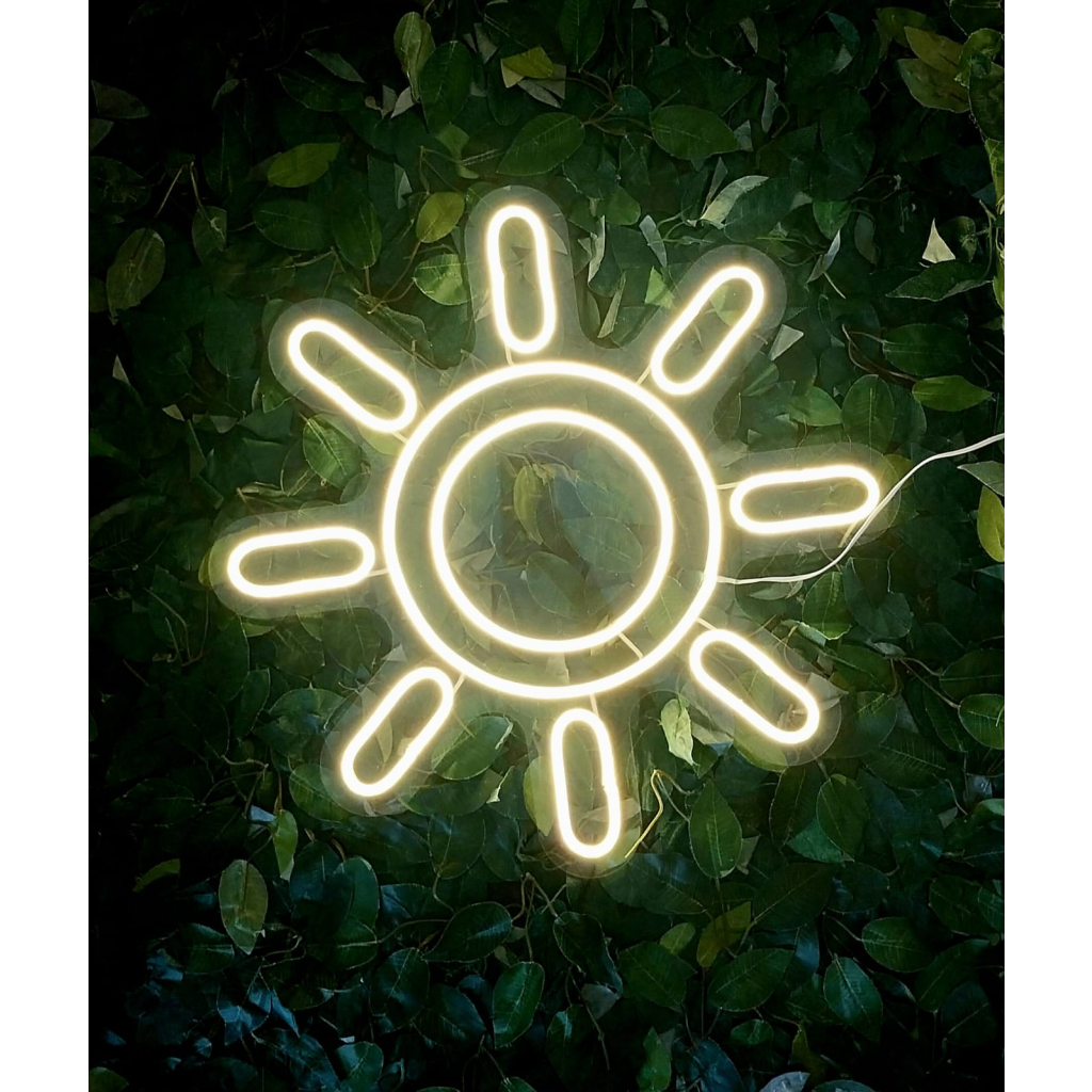 LUMINOSO LETREIRO LED NEON SOL - A38 cm x L55 CM