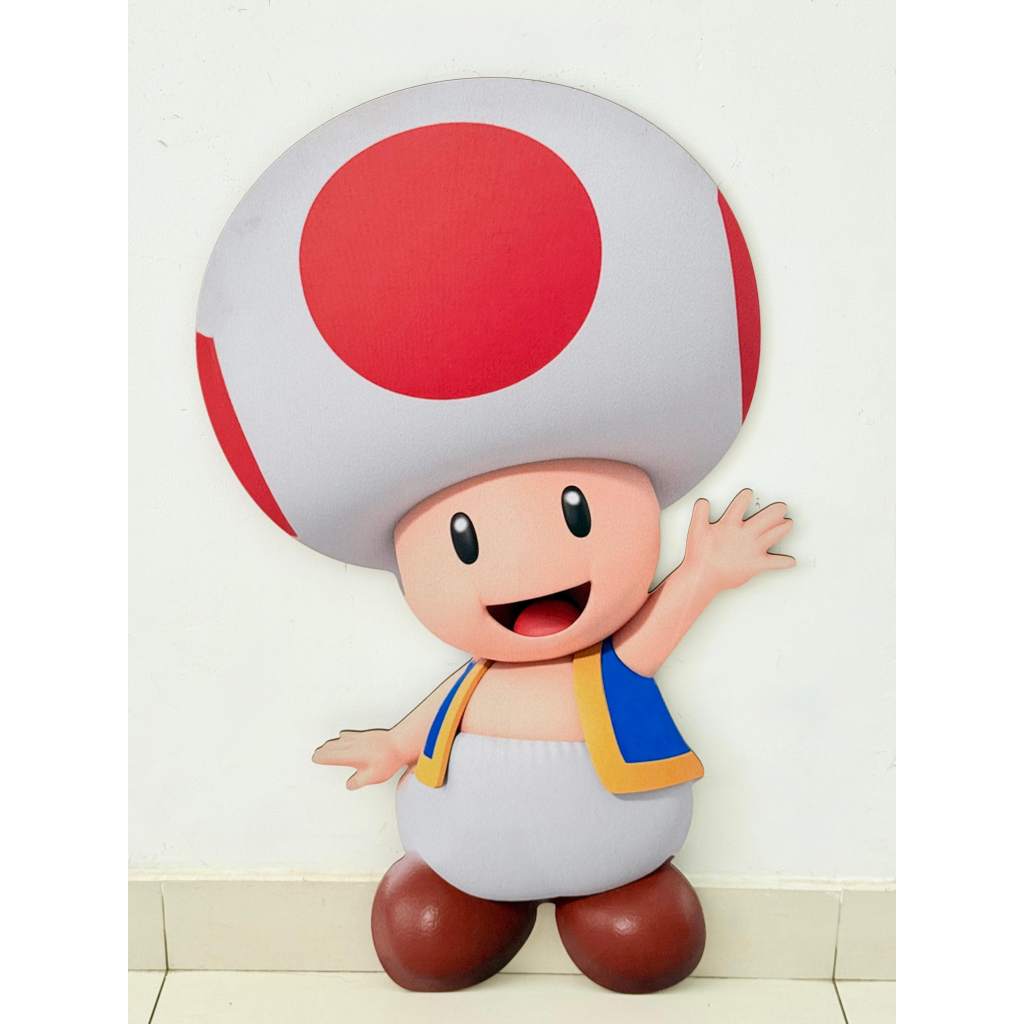 TOTEN DE CHÃO PERSONAGEM SUPER MARIO / TOAD - MDF - A70 cm