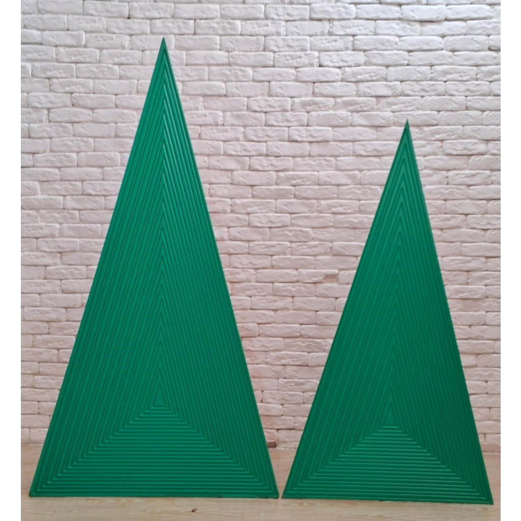 Painel triangular frisado Verde G (Natal) 1,80x1,00 árvore