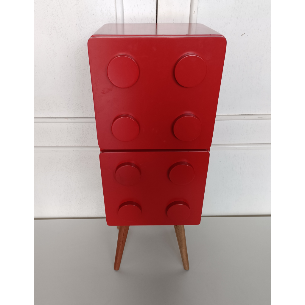 Criado Lego Vertical Vermelho