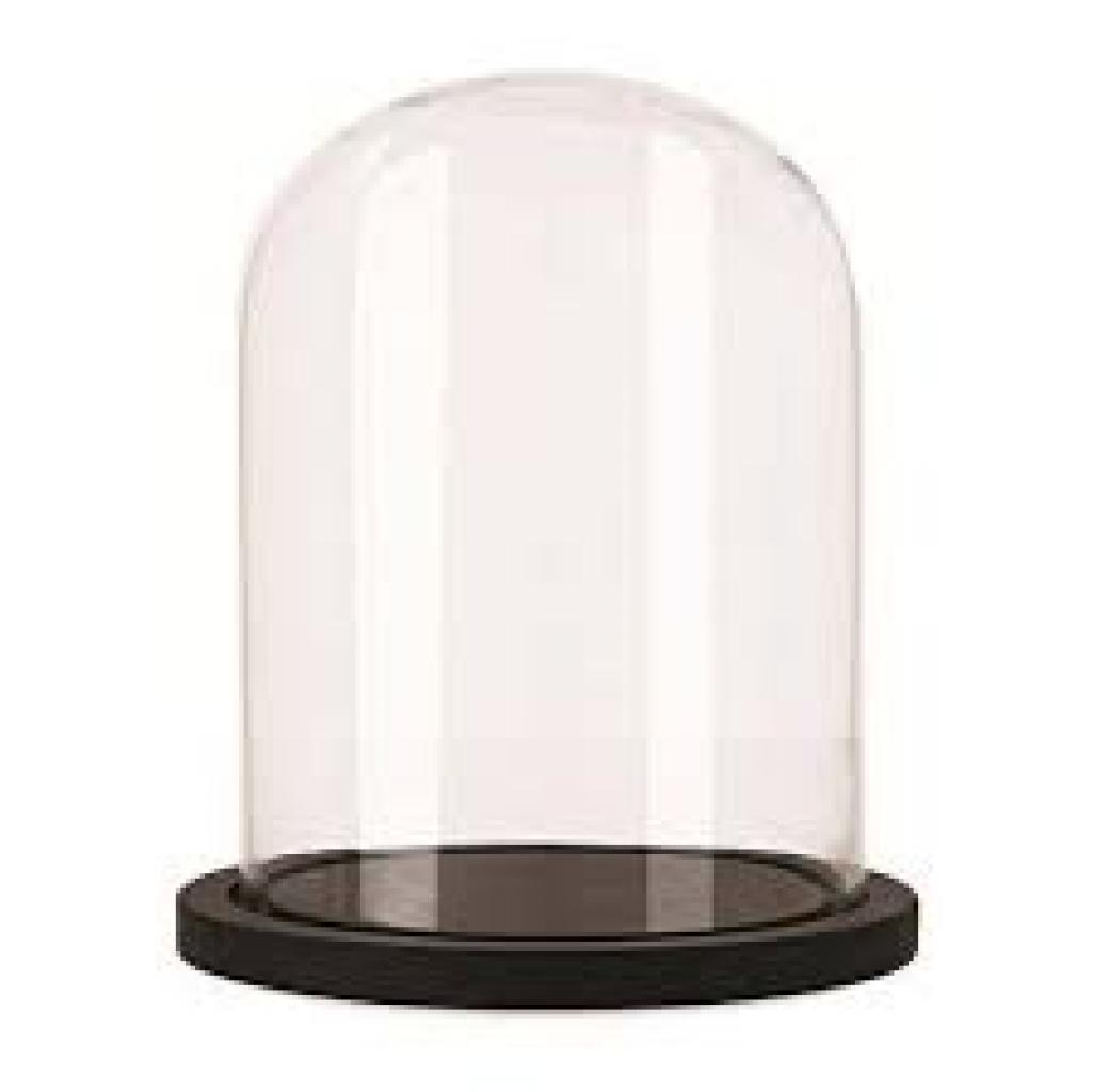 REDOMA EM VIDRO E MADEIRA P