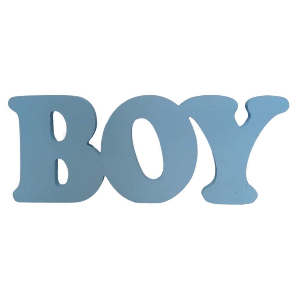 DISPLAYS MDF DE MESA BOY/ GIRL AZUL E ROSA LETRA DE FORMA