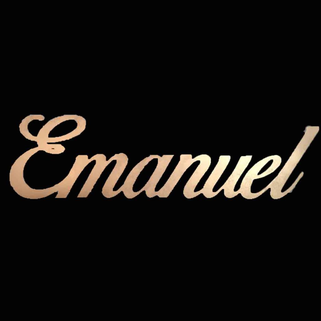 Emanuel Nome Por Extenso 110cm (L) x 31cm (A) Dourado