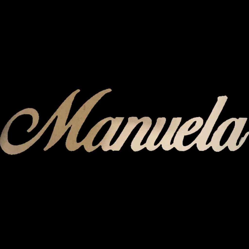 Manuela Nome Por Extenso 125cm (L) x 32cm (A) Dourado