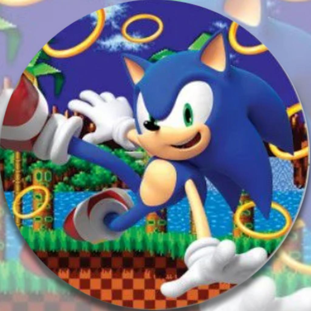 ..Sonic- Painel Redondo Tecido 1.5m (D) Mod.1