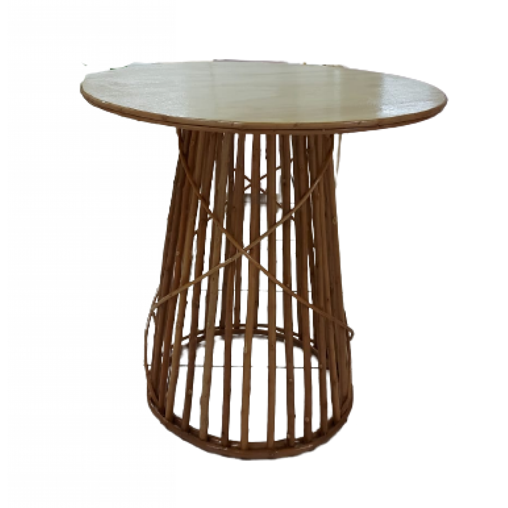 Mini mesa redonda nature bambu GG(60cmD/60cmA)