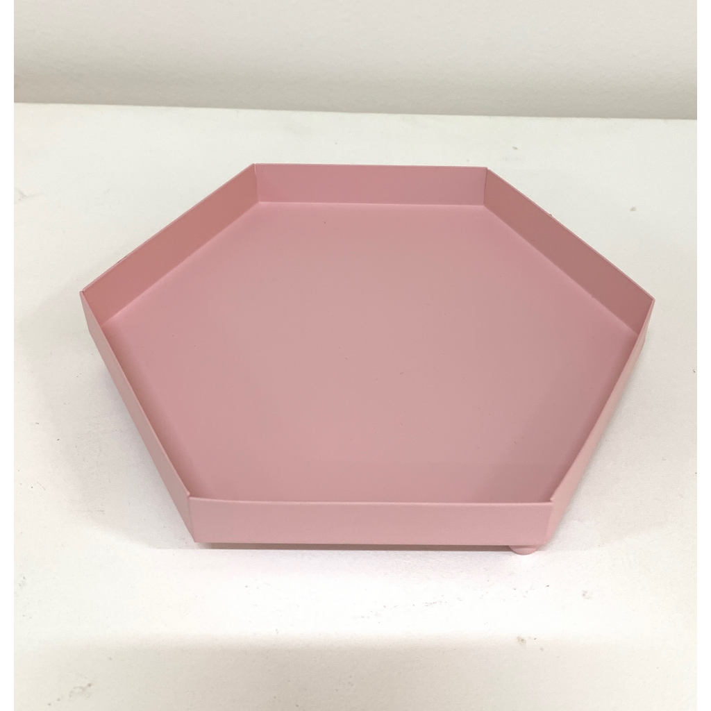 Bandeja Rosa sextava