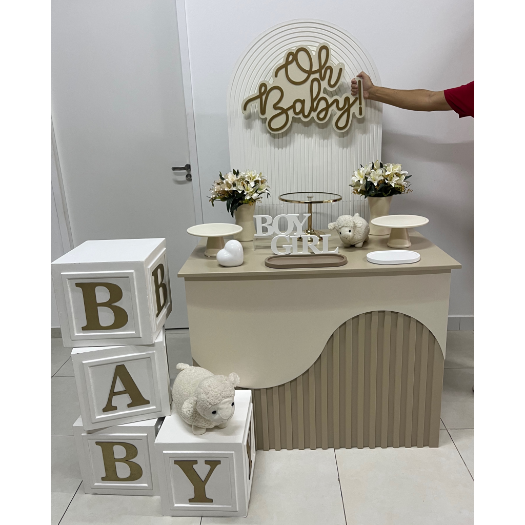 Sugestão de Montagem Chá Revelação Neutro Ovelhinha