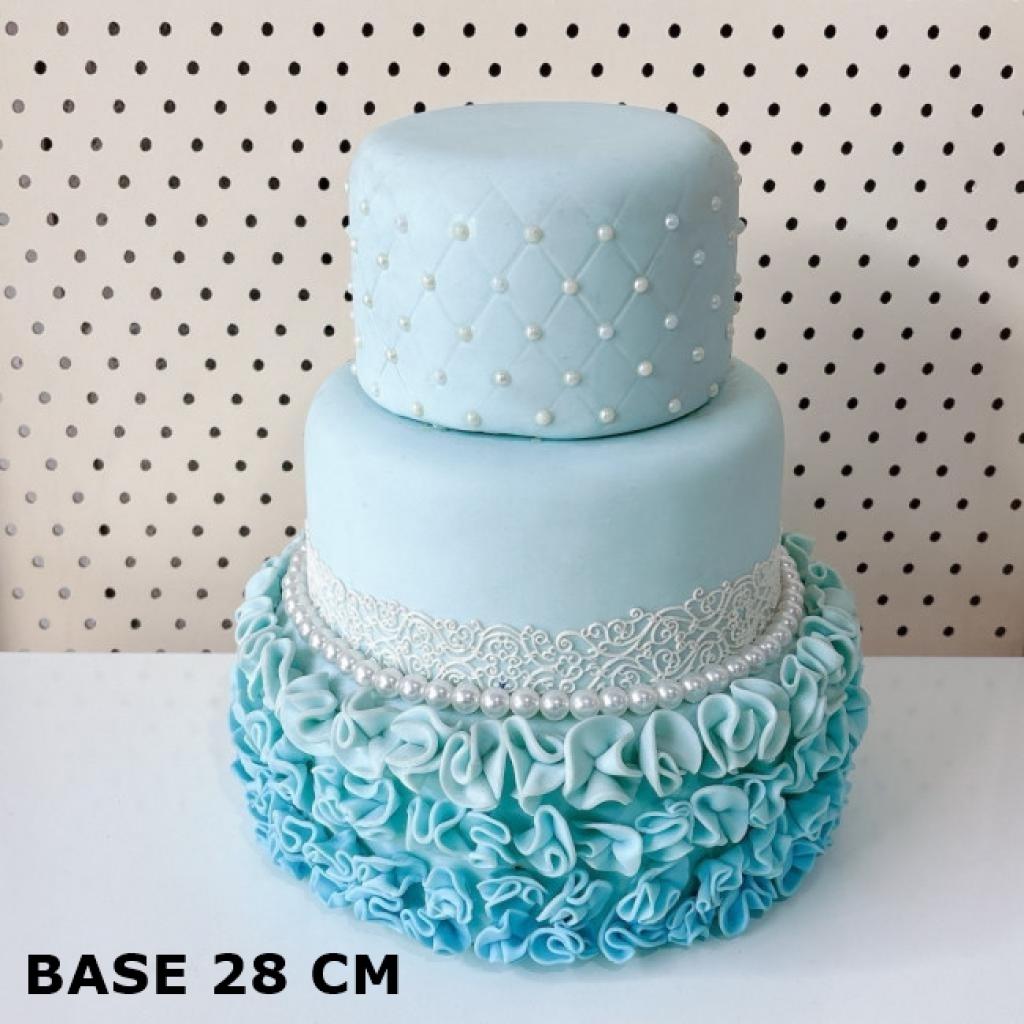 BOLO FAKE AZUL BABADO