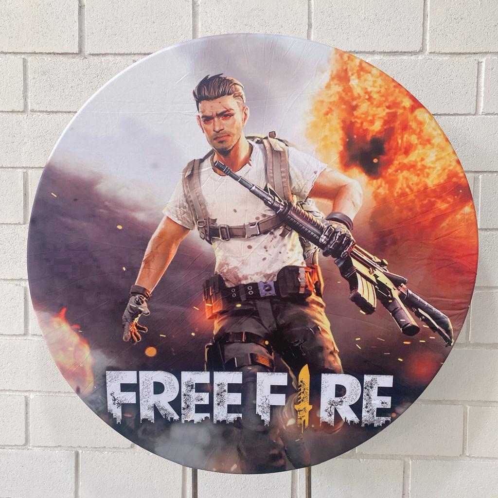 CAPA PAINEL REDONDO FREE FIRE - 1,30CM