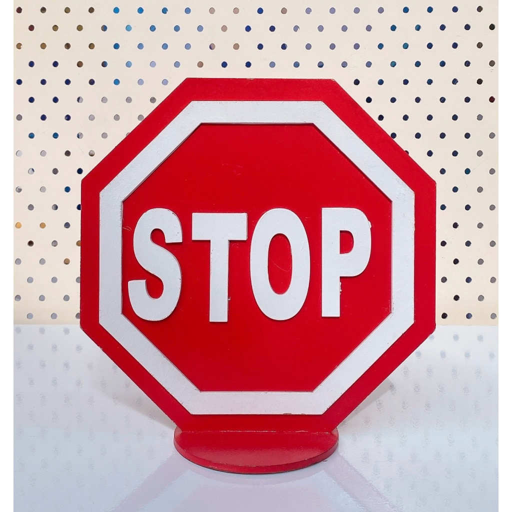 DISPLAY DE MESA PLACA STOP - G