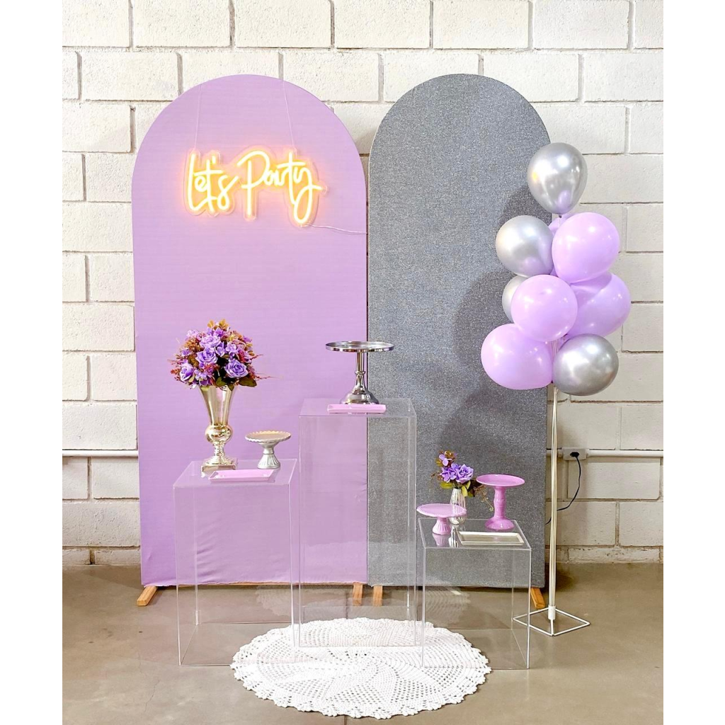 KIT ADULTO LILÁS TRIO CUBO DE ACRÍLICO