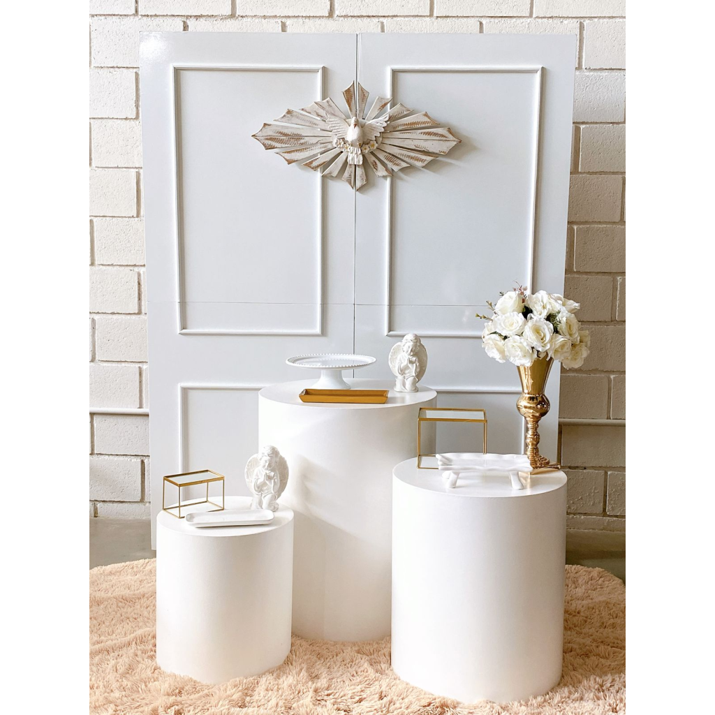 KIT BATIZADO TRIO DE CILINDROS BRANCO