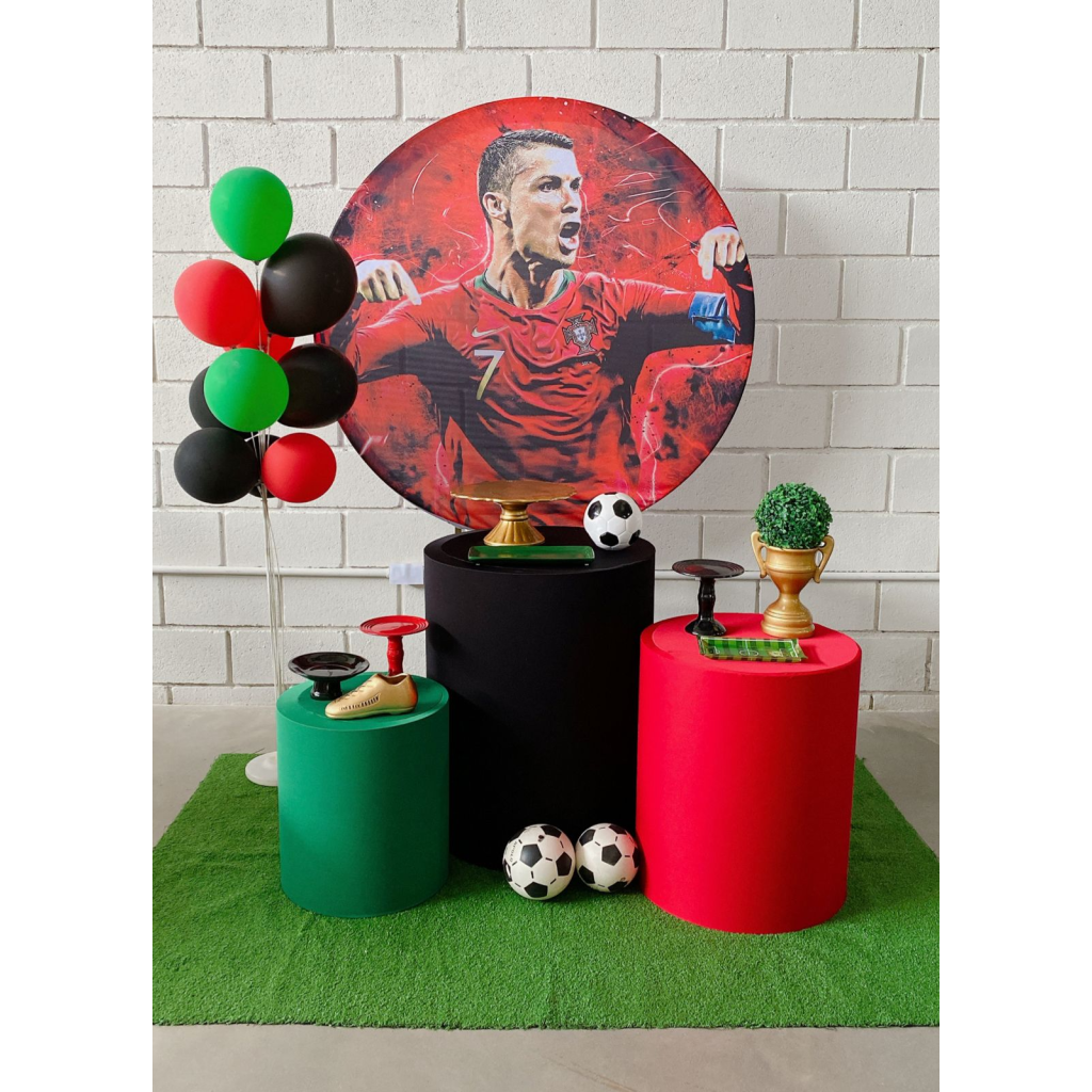 KIT FUTEBOL CRISTIANO RONALDO TRIO DE CILINDRO