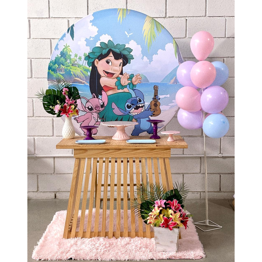 KIT LILO, STITCH E ANGEL MESA RIPADA DE PINUS