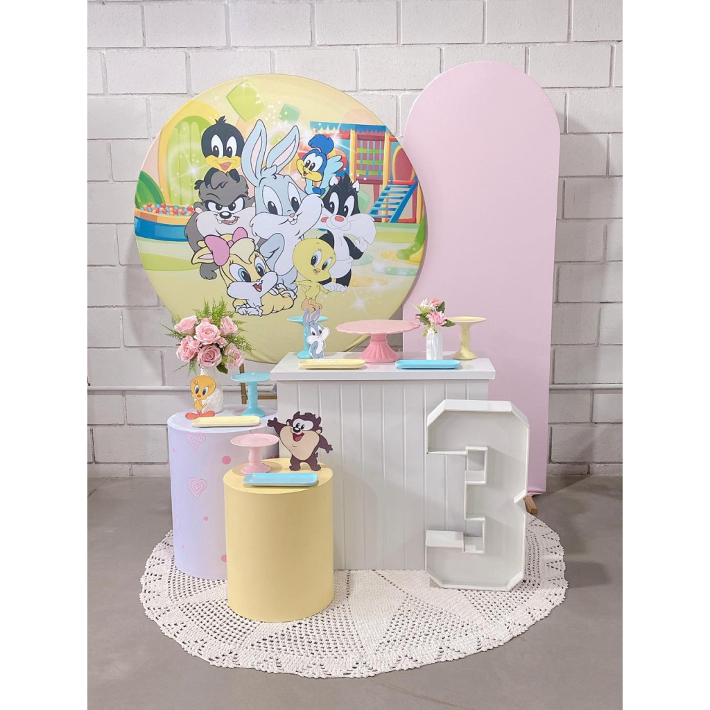 KIT LOONEY TUNES MESA BALCÃO BRANCA