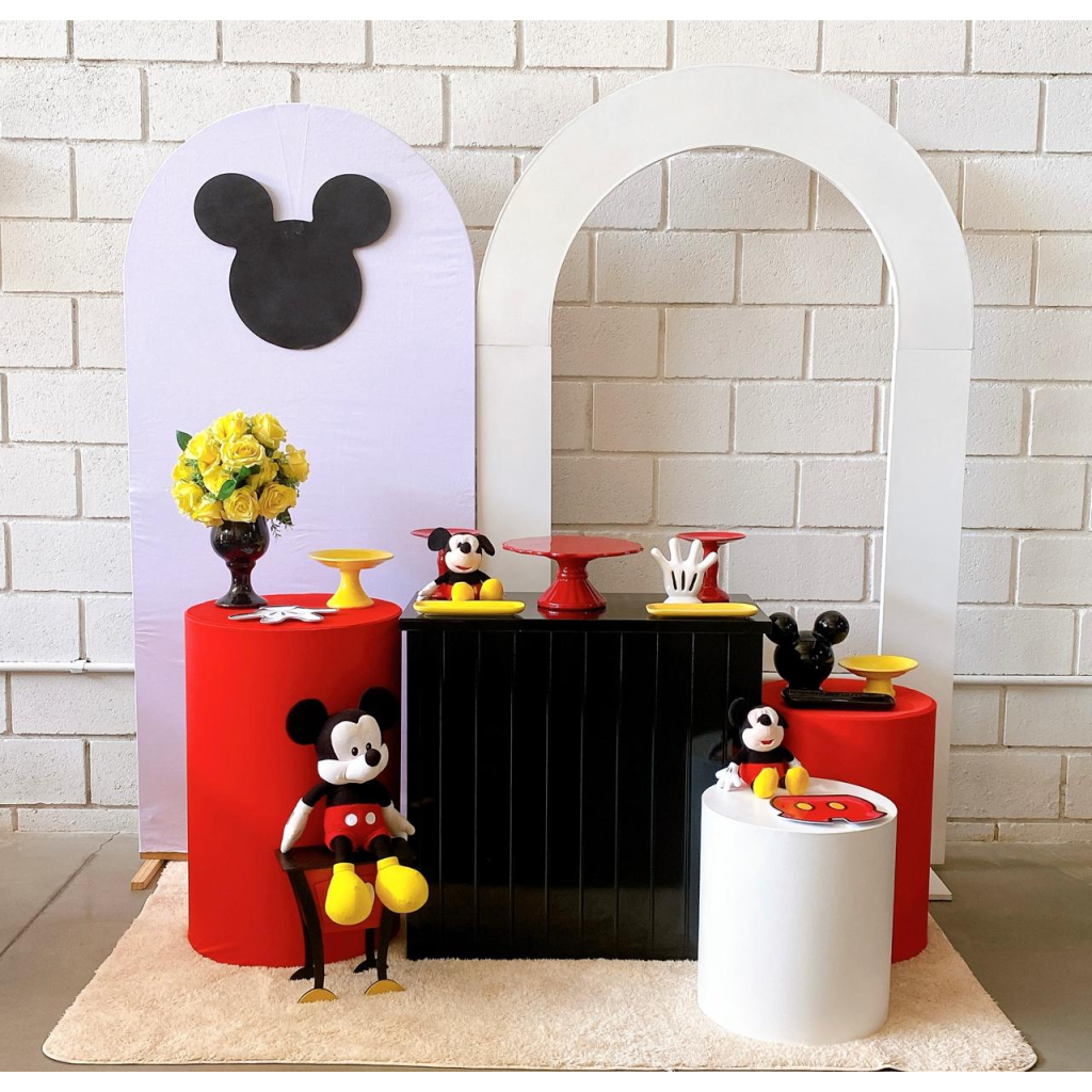 KIT MICKEY CLEAN MESA BALCÃO PRETA