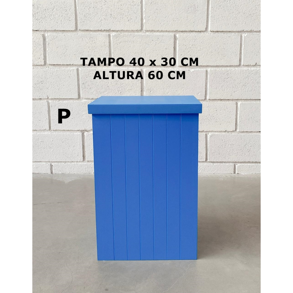 MESA CUBO AZUL DOBRÁVEL - P