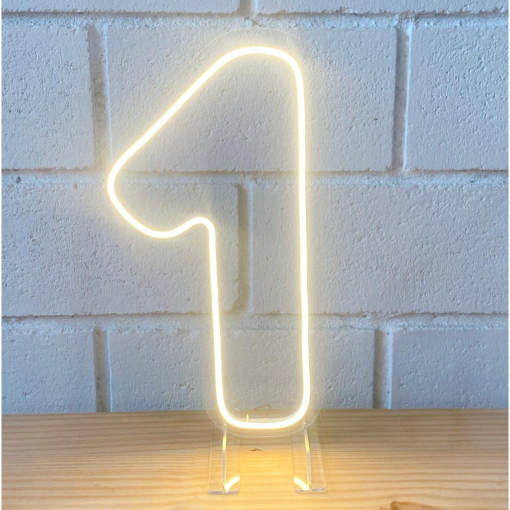 NÚMERO 1 DE LED ACRÍLICO 50 CM de altura