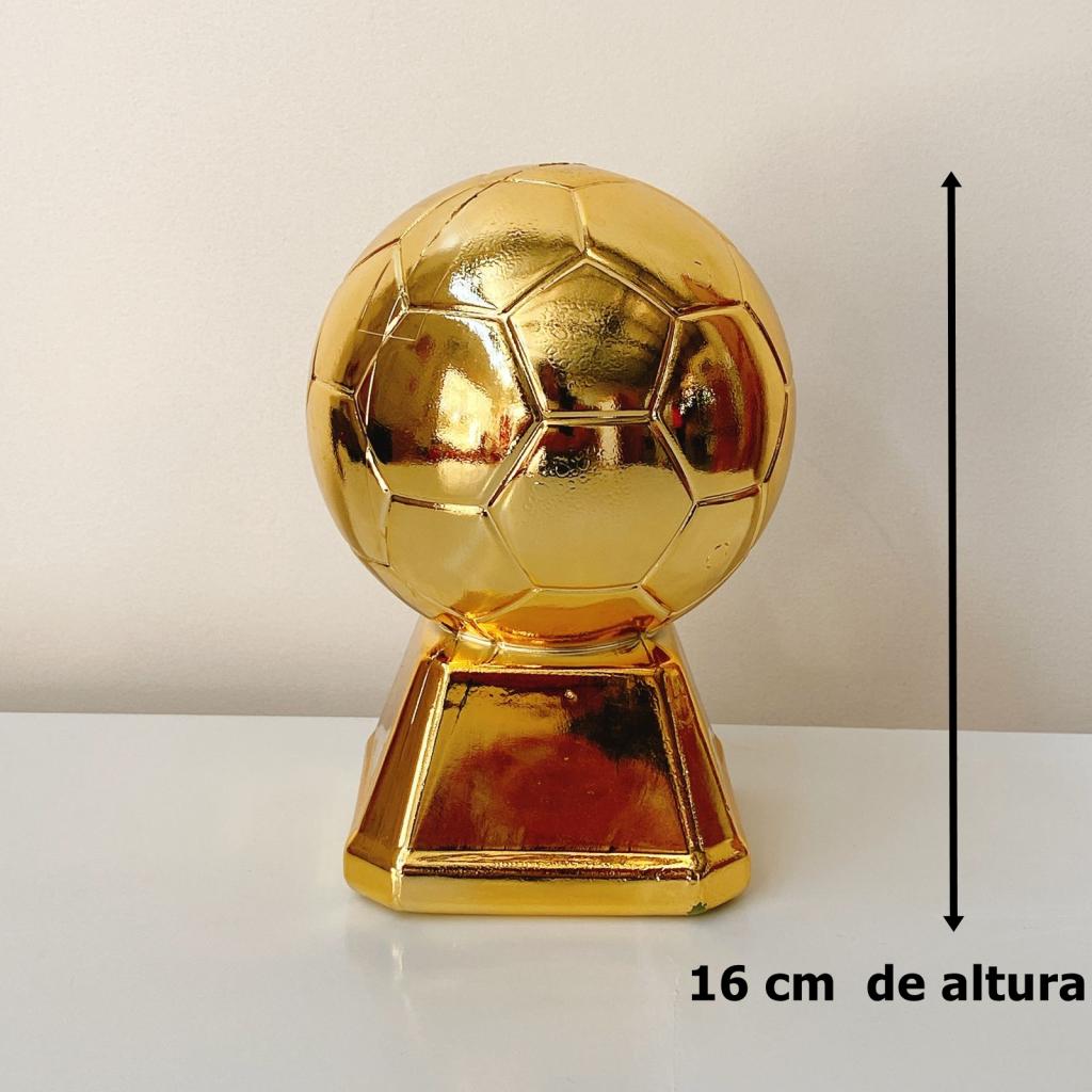 TROFÉU BOLA FUTEBOL DOURADA de plástico