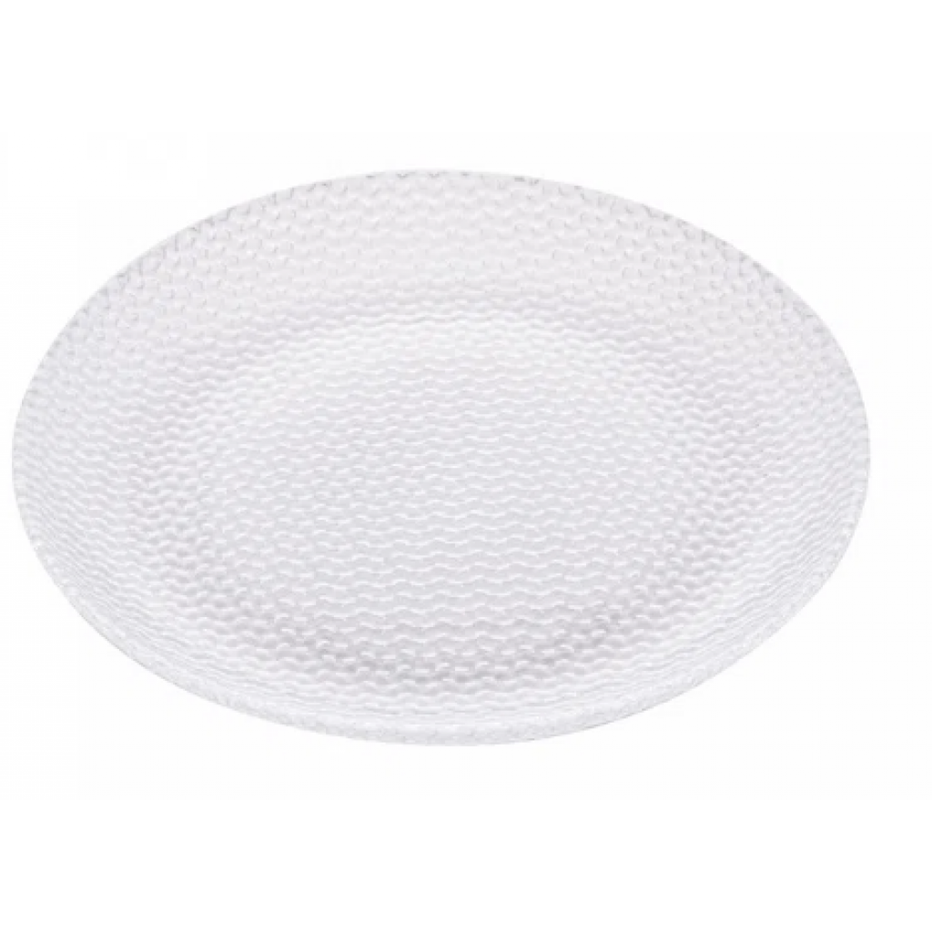 PRATO DE MESA DE VIDRO WAVE 27 CM