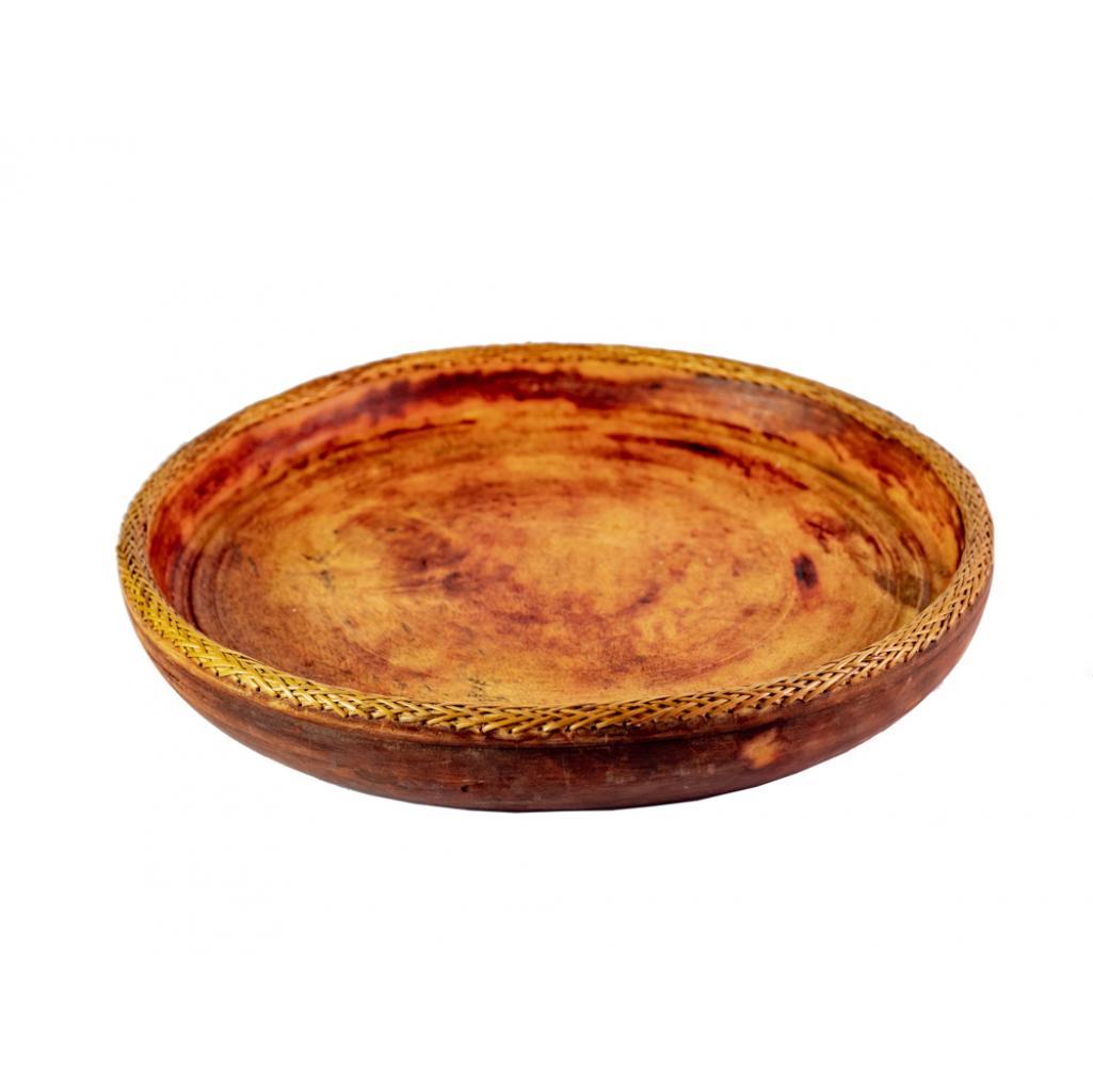 TRAVESSA REDONDA DE MADEIRA E BAMBU P